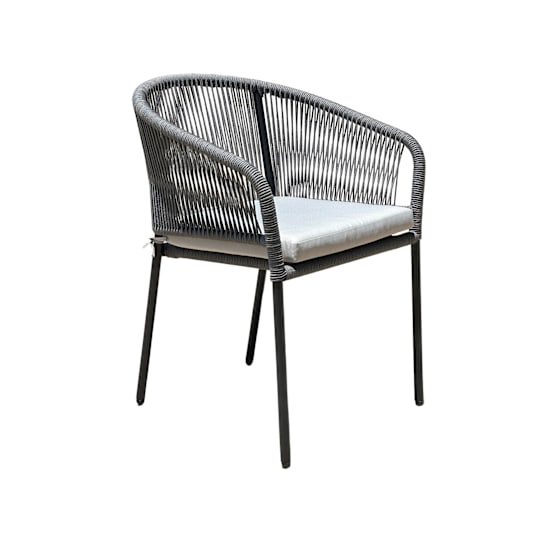 Fauteuil de jardin acier corde anthracite Fancy ECLOZ - Gamm vert