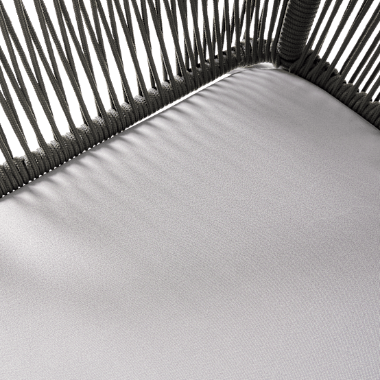 Fauteuil de jardin acier corde anthracite Fancy ECLOZ - Gamm vert