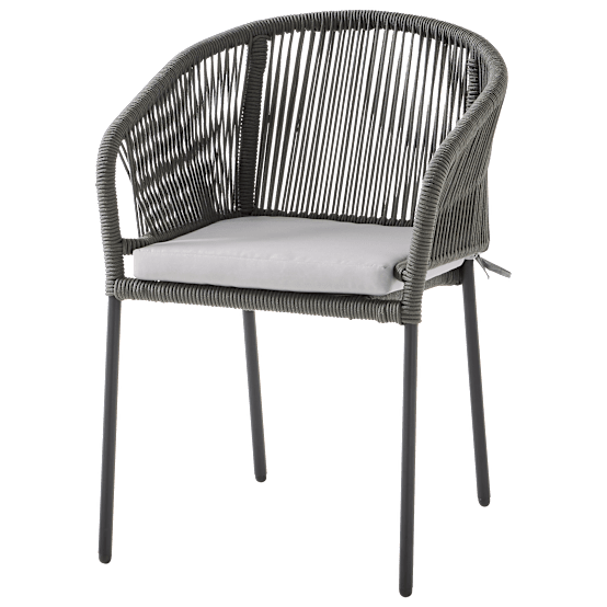 Fauteuil de jardin acier corde anthracite Fancy ECLOZ - Gamm vert