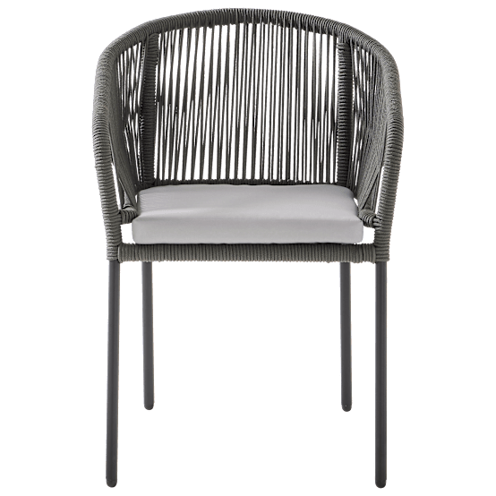 Fauteuil de jardin acier corde anthracite Fancy ECLOZ - Gamm vert